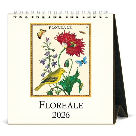 Cavallini And Co 2026 Desk Calendar Floreale Art Supplies