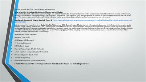 Ppt Satellite Attitude And Orbit Control System Market Powerpoint