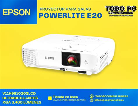 Proyector Epson Power Lite E20 Todo Pc Computadoras