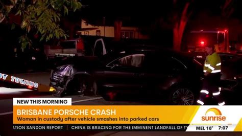 Woman In Custody After Allegedly Crashing Porsche Into Parked Cars In