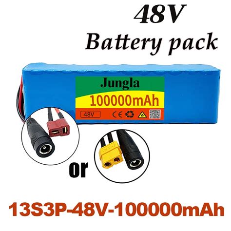 리튬 이온 배터리 팩 전기 자전거 스쿠터 bms 및 충전기 포함 13s3p 48v 100ah 1000w