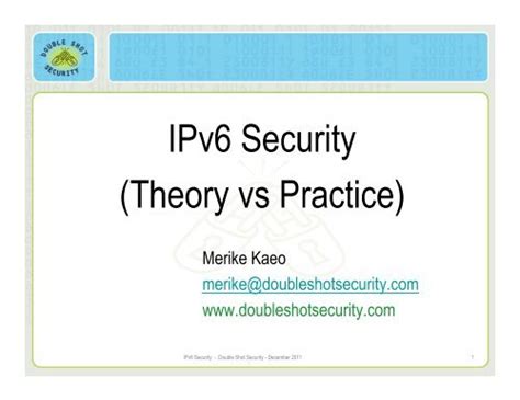 Ipv6 Security Theory Vs Practice Swiss Ipv6 Council