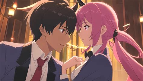 Anime Image Of A Man And Woman In A Room With Lights Seaart Ai