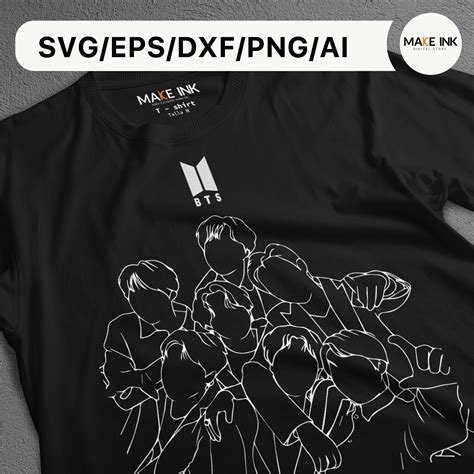 Bts Silhouettes Svg Dxf Ai Eps Bts Logo Vector File Etsy
