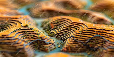 Visualizing Terrain With Geographic Map Featuring Topographic Contours