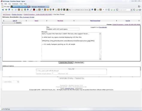problem with avs and opera avs forum