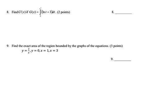 Solved 8 Find G X If G X S In T 3 Dt 2 Points Chegg Com