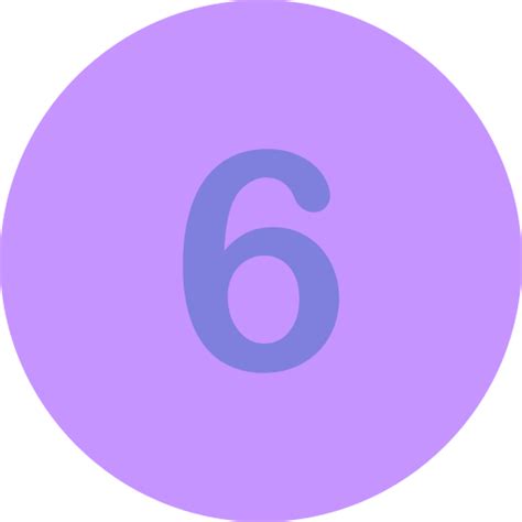 Number 6 Free Education Icons