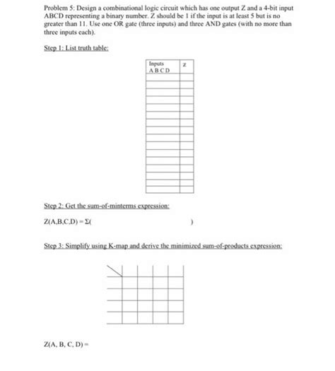 Solved Problem 4 Plot The Following Function On A Karnaugh