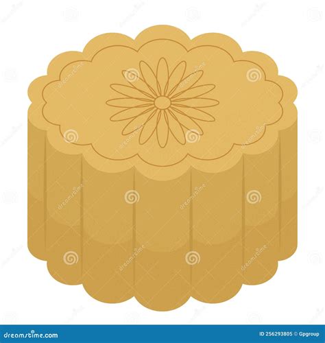 Asian Mooncake Design Stock Vector Illustration Of Food 256293805