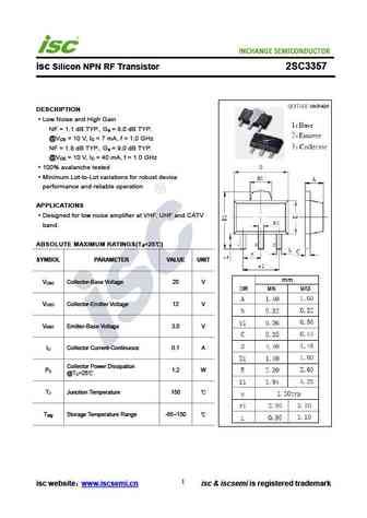 2sc3357 Datasheet Pdf And Replacements Transistor Equivalent Finder
