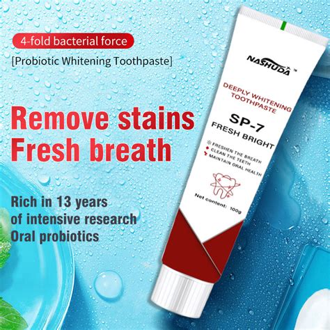 Sp 6 Sp 7 Sp 8 Probiotic Teeth Whitening Toothpaste Remove Plaque