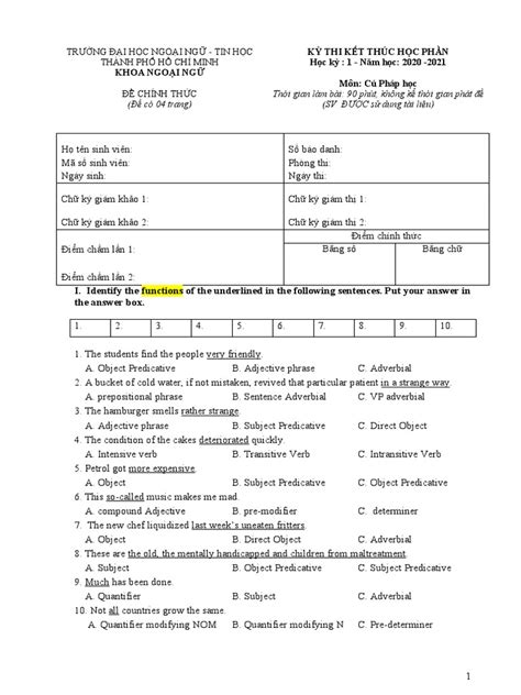 Đề Thi Syntax 2020 Pdf