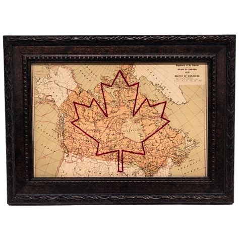 Canada Stitched Maple Leaf Map 4 X 6 By Sadie And June At Maker House Co