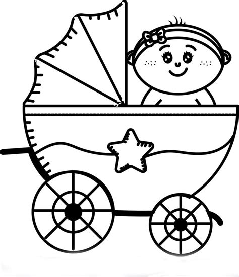Раскраска Коляска — распечатать и скачать бесплатно для детей - В мире ...