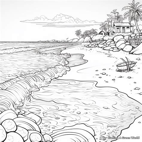 Beach Colouring Pages For Adults