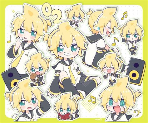 Pin De Paula En Vocaloid Rin Y Len Kagamine Chibi Personajes Chibi