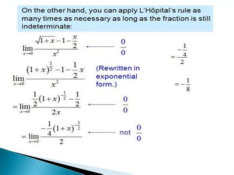 Indeterminate Forms And L Hospital Rule Pptx