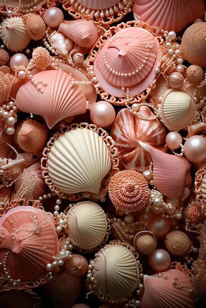 Premium Ai Image Background Of Pink Seashell