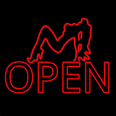 Custom Strip Girl Open Neon Sign Usa Custom Neon Signs Shop Neon