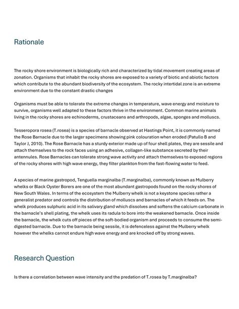 Intertidal Zone Ecosystem Dynamics Biology Year 12 Qce Thinkswap