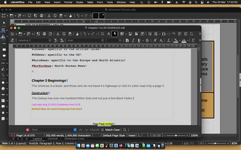 Lost Chapter 1 Heading English Ask Libreoffice