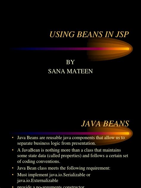 Jsp Beans For Java Developers Pdf
