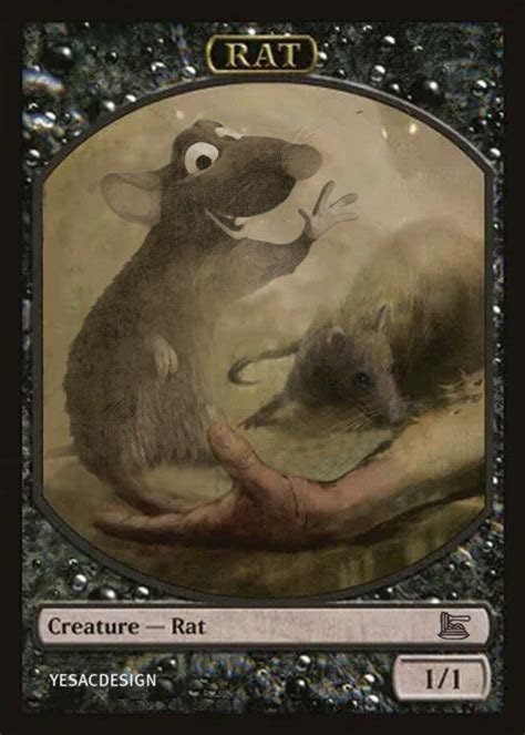 X4 Magic The Gathering Rat Tokens Ratatouille Etsy