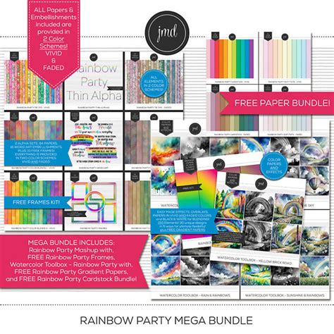 Rainbow Party Mega Bundle Digital Art
