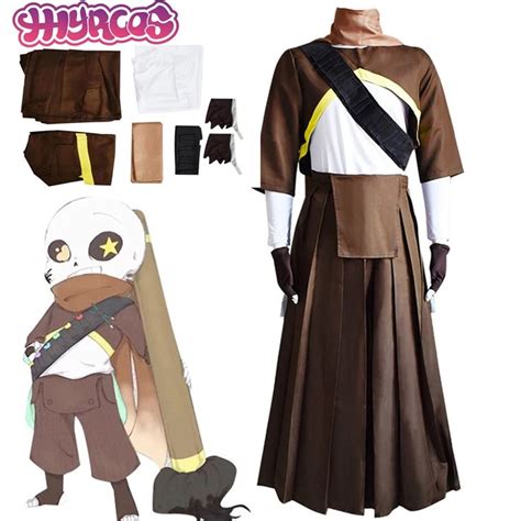 Zmw1 761 92 Anime Game Undertale Ink Sans Cosplay Costume Full Set