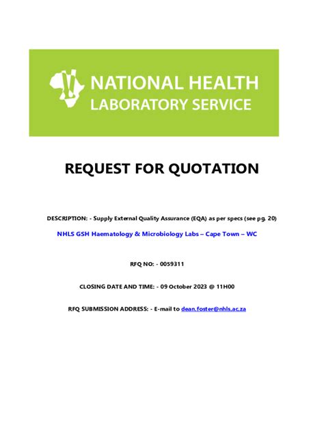 Fillable Online Supply External Quality Assurance Program Eqa As Per Fax Email Print