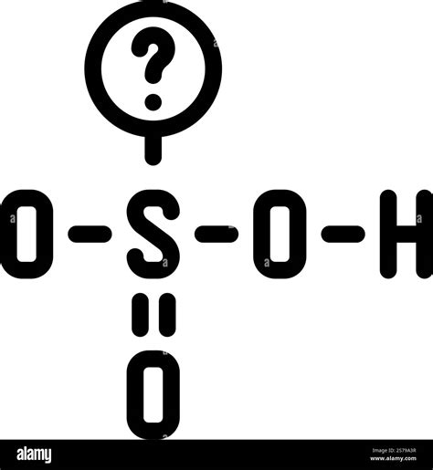 Science Molecular Structure Line Icon Vector Science Molecular Structure Sign Isolated Contour