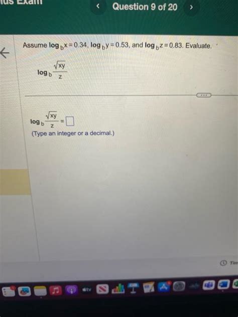solved ← assume log x 0 34 log by 0 53 and log z 0 83