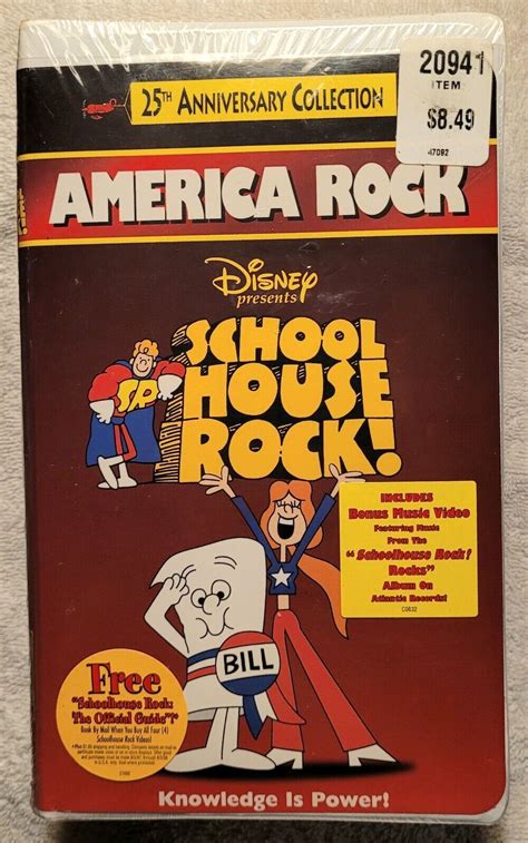 Schoolhouse Rock America Rock Vhs 25th Anniversary Collection 1998