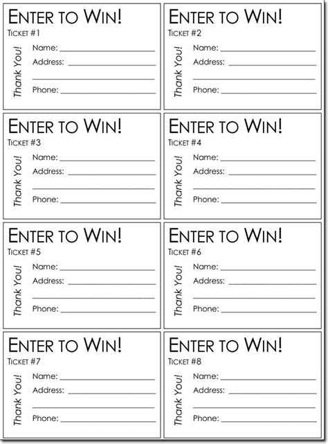 Free Raffle Ticket Templates Edit And Print Wordlayouts Worksheets
