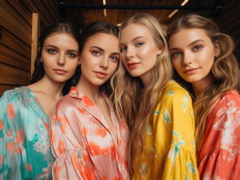 Premium Ai Image Group Of Cute Women With Clear Glowing Skin Woman
