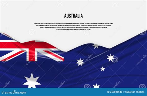Australia Flag Design Waving Australian Flag Made Of Satin Or Silk