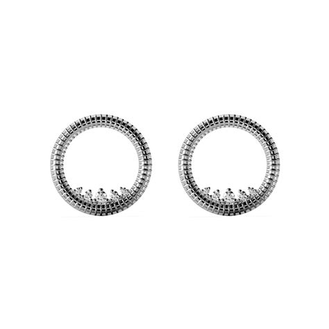 Princess Semita Earrings Platinum Plated Silver Large Pacal