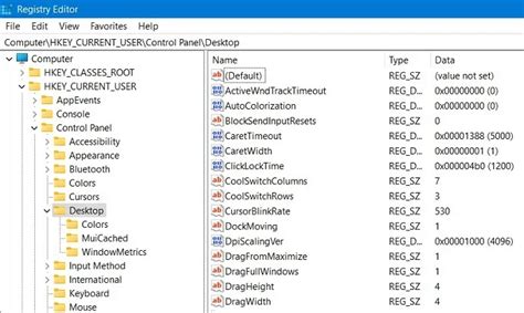 Hkey Current User Control Panel Desktop