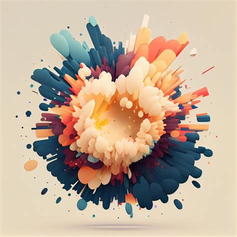 Premium Photo Circle Explosion With Soft Color