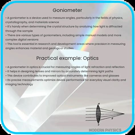 Goniometer Precision Angle Measurement And Optics