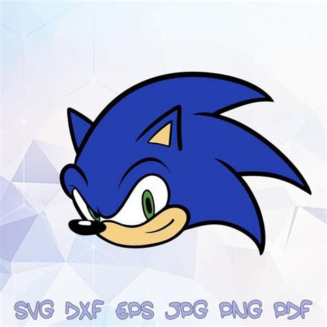 Sonic Head The Hedgehog Svg Vector Silhouette Cricut Design Birthday
