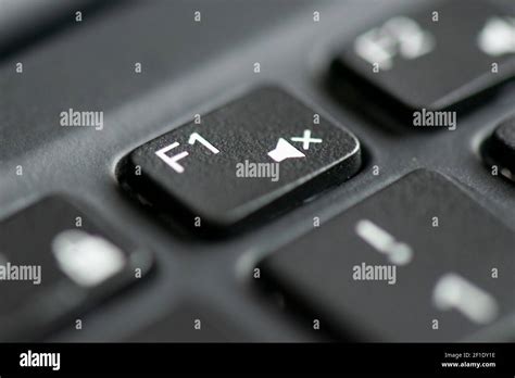 F1 And Mute Volume Key On A Laptop Keyboard Stock Photo Alamy