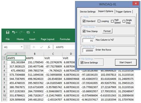 Windaqxl Windaq To Excel Real Time Link