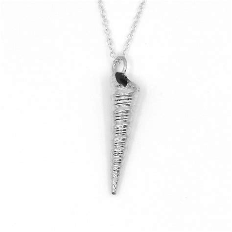 Sterling Silver Spiral Shell Pendant Necklace