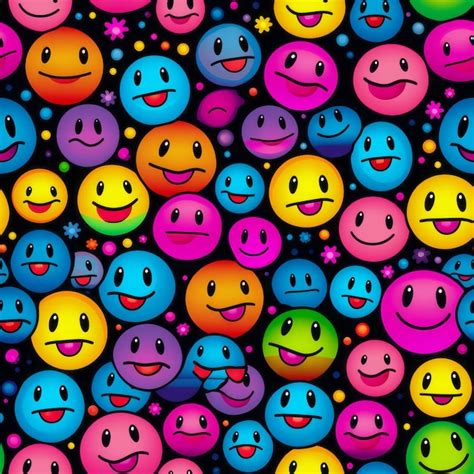Premium Photo Seamless Pretty Smiley Face Illustration Pattern In