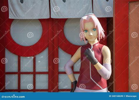 Sakura Haruno Kunoichi At Naruto X Boruto Fuji Hidden Leaf Village Editorial Photo