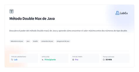 Dominando El Método Double Max De Java Labex