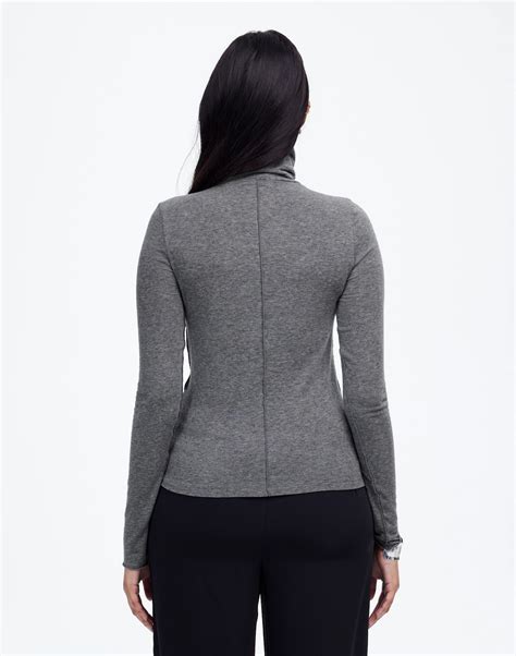 Wool Blend Turtleneck Long Sleeve Tee Madewell