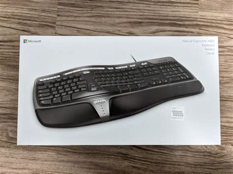 Microsoft Natural Ergonomic 4000 Desktop Computer Keyboard With Palmrest Usb Wired Computers